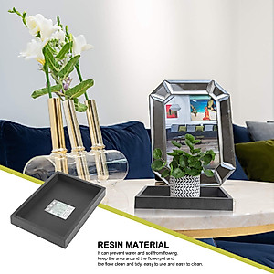 ERINGOGO Succulants Planter Caddies 2Pcs Resin Plant Saucer Bonsai, Rectangular Drip Trays, Gardening Bases Flowerpot Holders Plant Pot Trays Plastic Pot Trays Rectangular Planter