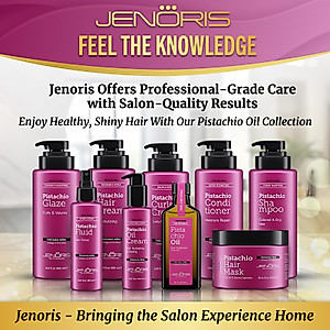 Jenoris Keratin Shampoo for Women, Moisturizing Shampoo for Keratin Treated Hair, With Natural Omega Oils, Salon Professional, Paraben & SLS Free, Smoothing Shampoo for Dry & Damaged Hair, 16.9 Fl Oz