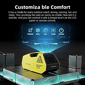 EnjoyCool Portable Air Conditioner,2380BTU Camping Air Conditioner, Dual Hose System AC Outdoor Air Conditioner,240W Low Power Consumption Portable AC for Camping Tent, RVs, Travel, Truck and Fishing