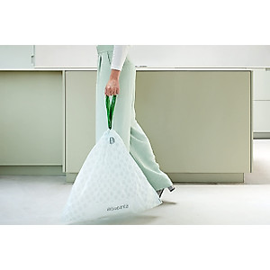 Brabantia PerfectFit Trash Bags (Size B/1.3 Gal) Thick Plastic Trash Can Liners with Drawstring Handles (40 Bags)