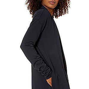 Daily Ritual Women's Supersoft Terry Relaxed-Fit Open Sweatshirt, Navy, X-Large