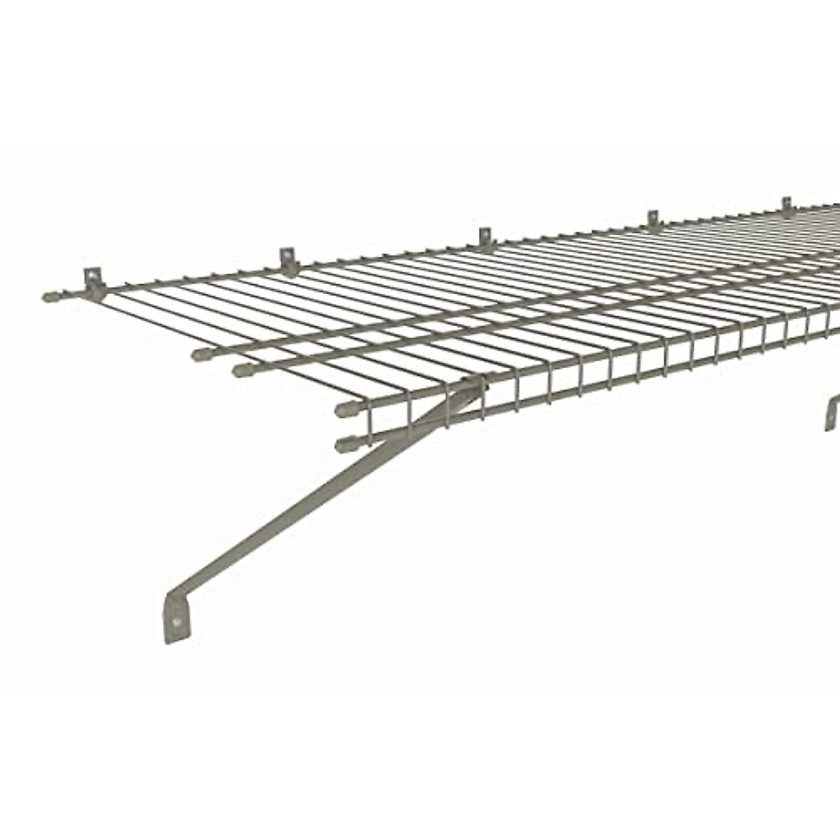 ClosetMaid SuperSlide Wire Shelf, 4 ft. W x 16 in. D, Ventilated Wire Wall Shelving, Nickel Finish, for Closet, Laundry or Pantry