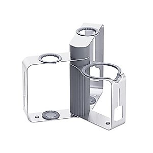 GREENTEC Foldable Hair Dryer Holder, 3 in 1 Hairstyling Tools Organizer, Curing Wand Stand, Heat Resistant Organizer for Flat Iron, Stainless Steel Holder for Bathroom, Cabinet, Salon Station