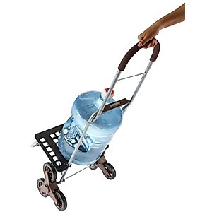 dbest products Stair Climber Bigger Trolley Dolly MM , Handtruck Hardware Garden Utility Cart, Brown