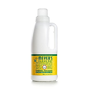 MRS. MEYER'S CLEAN DAY Liquid Fabric Softener, Infused with Essential Oils, Paraben Free, Honeysuckle, 32 oz (32 Loads)