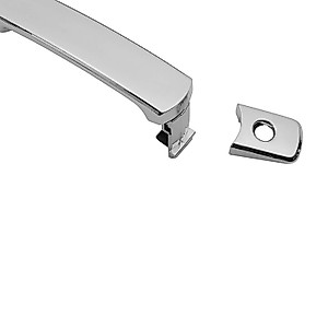 Exterior Chrome Door Handle Front Left Driver Side with Keyhole | Without Smart Key | for 2003-2008 Infiniti FX35 FX45, 2003-2007 Nissan Murano, 2008-2013 Rogue | Replaces# 80640-CA012, 80640CA012