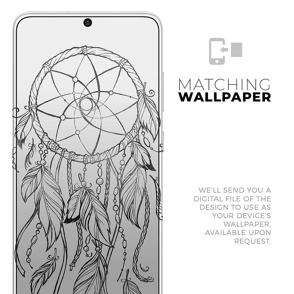 DesignSkinz Watercolor Dreamcatchers v11 Protective Vinyl Decal Wrap Skin Cover Compatible with The Samsung Galaxy S20 (Screen Trim & Back Glass Skin)