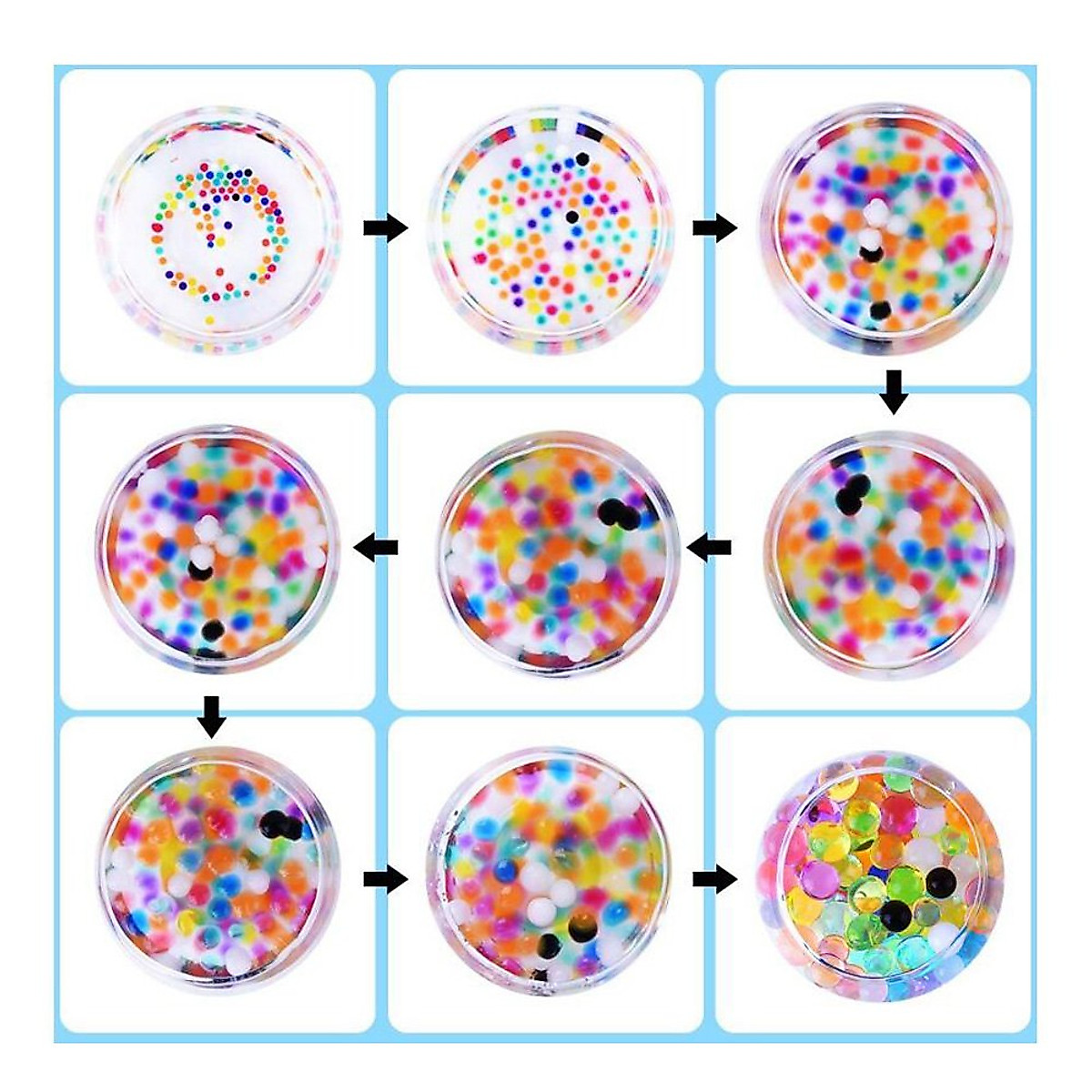 AINOLWAY Water Gel Bead Vase Fillers Beads (25000pcs) Water Pearls for Vases, Wedding Centerpiece, Water Table Activities,14years+ (Clear)