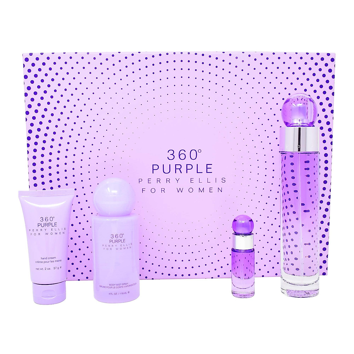 Perry Ellis Fragrances 360 Purple 4-piece Gift Set for Women