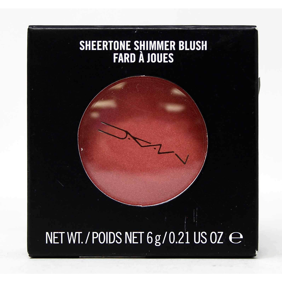 MAC Sheertone Shimmer Powder Blush Peachykeen for Women, 0.21 Ounce