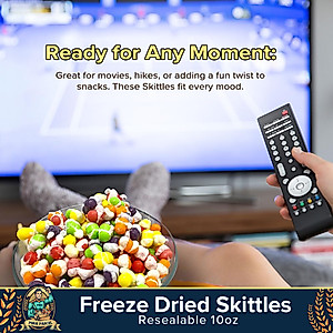 10 oz Freeze Dried Skittles Resealable Skittles Bag Crunchy Skittles Amplified Fruity Burst Freeze-Dried Candy Skittles Mix-ins Fruity Burst Candy Skittles Treats Dried Skittles (3 Pack)