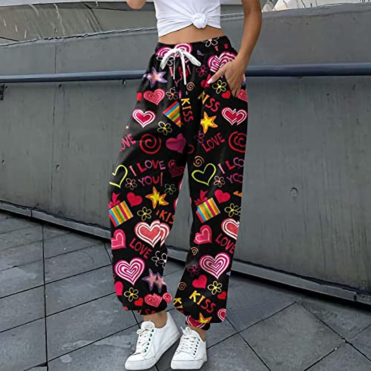 Rvidbe Sweatpants for Women with Zipper, Baggy Sweatpants for Women Wide Leg, Lounge Pants Women with Pockets, Women Casual Lounge Sweatpants Baggy Athletic Cinch Bottom Fit Lounge Pants