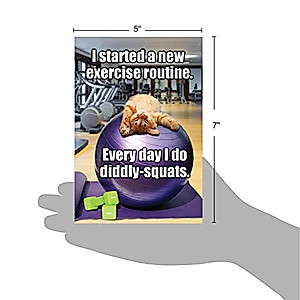 NobleWorks - 1 Happy Birthday Card with Funny Animals - Wildlife and Pet Humor, Fun Birthday Celebration Notecard - Diddly Squats C3955BDG