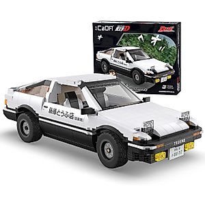 dOMOb Toyota AE86 Trueno Car Building Kit – Initial-D 25th Anniversary – Realistic Model 1:12 Car Build Blocks Set – 1324 pcs – Bricks Toys for 8+ Age Kids & Adults – for Boys, Hobbyist, Collector