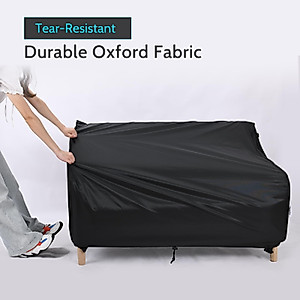 Varietyface Patio Furniture Covers Waterproof, 3-Seater Outdoor Sofa Covers Sunproof,Durable Lawn Furniture Covers, Fits up to 88Wx40Dx33H inches, Black