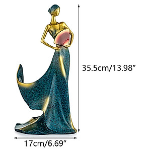 NUPTIO Wine Racks Countertop Gift: Wine Bottle Holder Resin Red Wine Rack Women Sculpture Display Wine Stand Shelf for Home Kitchen Wine Lovers Gifts Wine Accessories for Wine Lovers Bar Decor