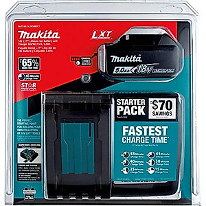 Makita BL1850BDC1 18V LXT® Lithium-Ion Battery and Charger Starter Pack (5.0Ah)