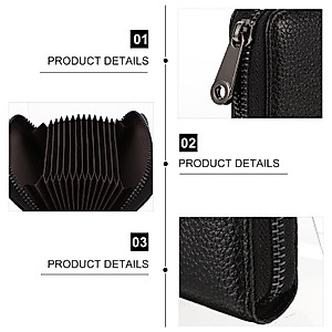 1pc Multi-card Holder Cards Credit Holder Zip Case Large Wallets for Women Extra Capacity Classic Wallet Zipper Holder Card Wallets for Women Pickup Bag Pu High Capacity Woman