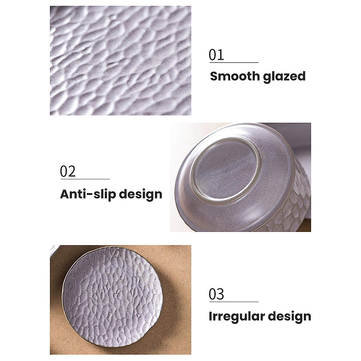 AB-Grade Porcelain Plate and Bowl Set,Kitchen Tableware Set,Ceramics Dinnerware Sets, 39 Pieces Nordic Style Porcelain Dinner Set for Family Gathering | Matte Series Purple Cereal Bowl Steak Plate an