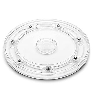 Zorveiio 6 Inch Acrylic Turntable Organizer, Clear 360 Degree Rotation Round Turntable for Kitchen Pantry Table Countertop Cabinet Decorating
