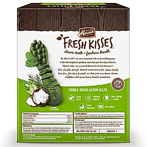 Merrick Fresh Kisses Medium Oral Care Dental Dog Treats for Dogs 25-50 Lbs