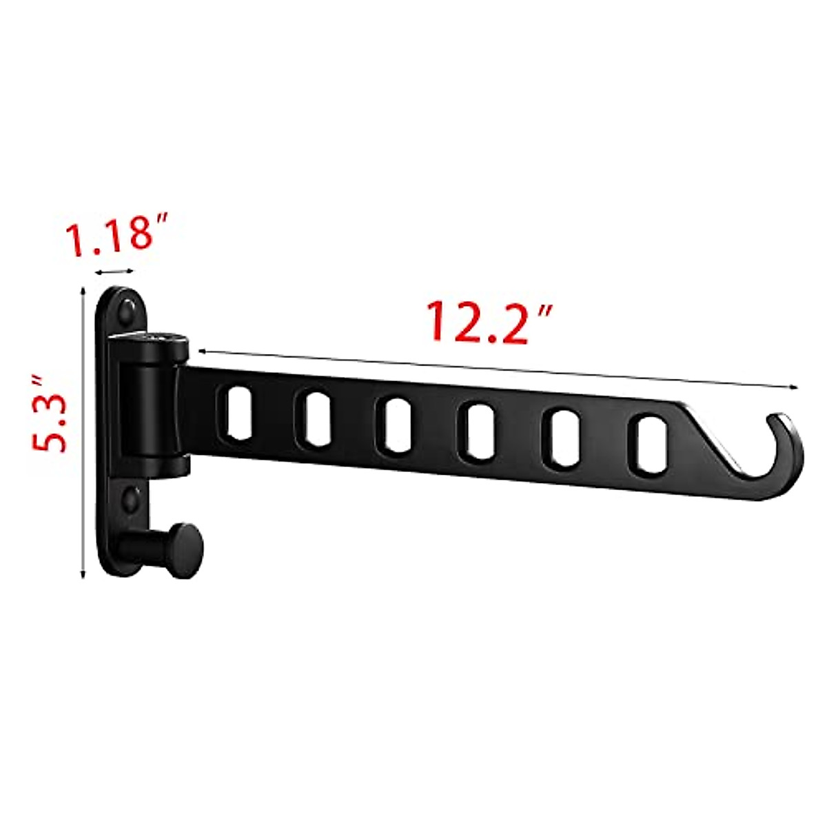 JOOM Laundry Drying Rack Wall Mounted Clothes Drying Rack Clothes Hanger Black