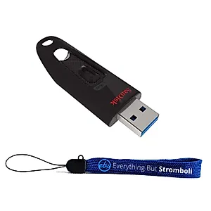 SanDisk Ultra 512GB USB 3.0 Flash Drive High Speed PenDrive 512 GB Memory Storage (SDCZ48-512G-U46) Bundle with (1) Everything But Stromboli Lanyard