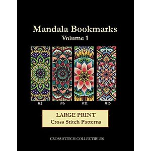 Mandala Bookmarks Vol. 1: Large Print Cross Stitch Pattern