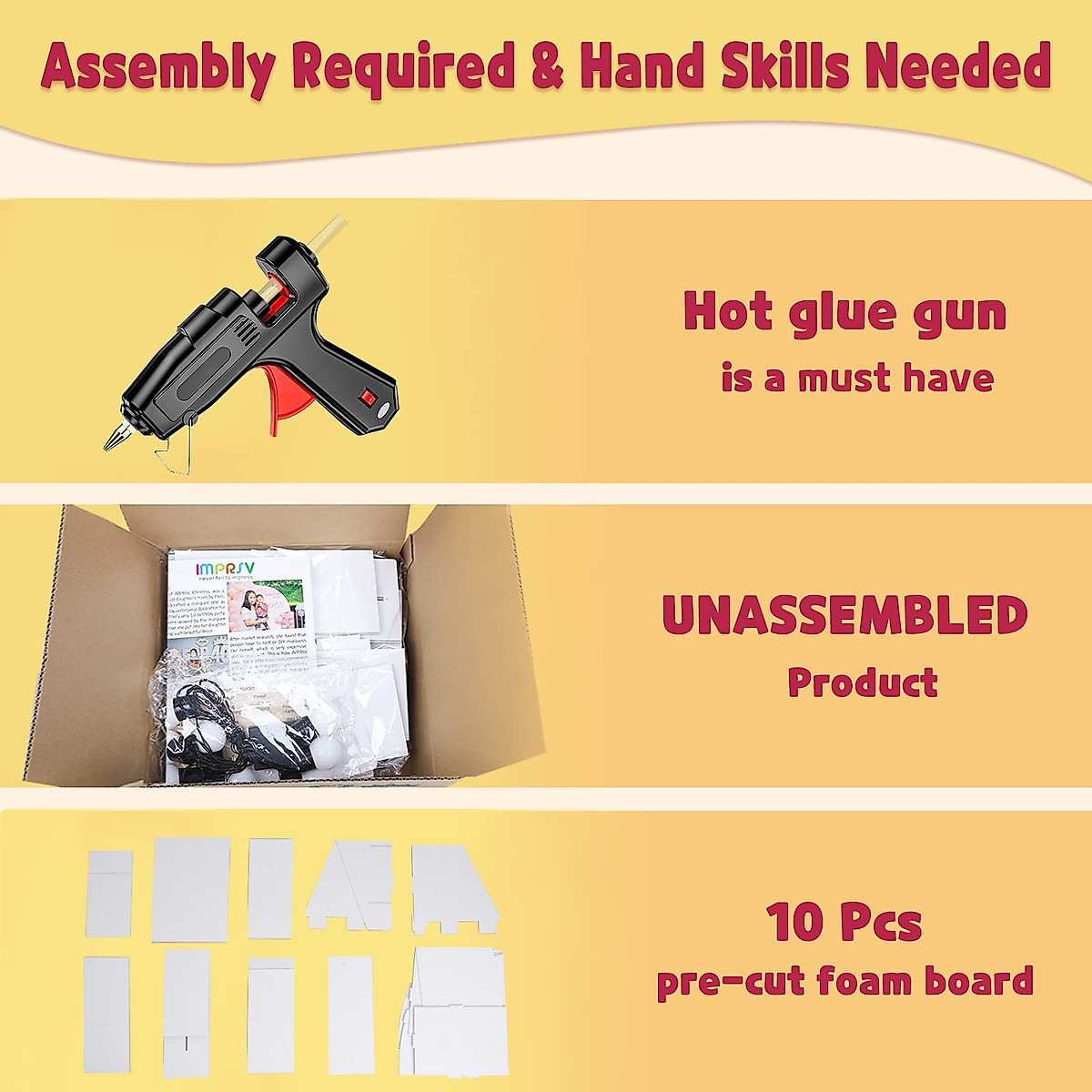 imprsv Marquee Numbers, 4FT Light Up Numbers for 1st Party Birthday Decorations, Mosaic Numbers for Balloons, Large Cardboard Numbers, Number One Balloon Frame, Number Blocks Birthday Decor