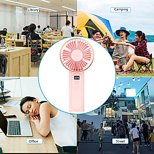 HlpiAMok Aeiniweraabbcc ERXUNG Portable Mini Handheld Fan with 5200mAh Batteray 6 Speed Ajustable Hand Fan, USB Rechargeable Portable Personal Fan, Foldable Small Desk Fan Pefect for Summer Outdoor