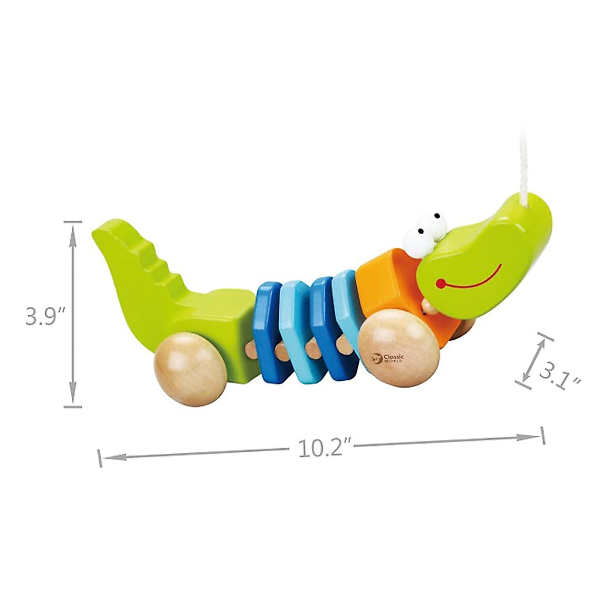 Classic World Pull-Along Crocodile Toy