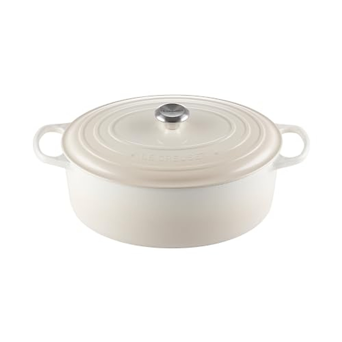 Le Creuset Enameled Cast Iron Signature Oval Dutch Oven, 9.5 qt., Meringue