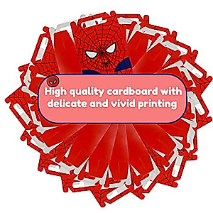 Vissestis Spider Birthday Party Favors Supplies for Kids, 16 Pcs Gift Bags Goodie Candy Bags for Classroom Rewards Carnival Christmas Prizes Decor Gifts for Boys Girls