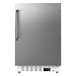 Summit Appliance ALR46WSSTB 20" Wide Built-In All-Refrigerator, ADA Compliant, 3.53 cu.ft Capacity, Adjustable Thermostat, Removable Door Racks, Automatic Defrost, Temperature & Open Door Alarms