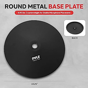 Pyle Universal Microphone Stand - M-6 Mic Holder USA Standard Adapter and Height Adjustable from 31.5” to 60” Inch High w/ Pivotable Gooseneck Mount - Heavy Duty Clutch Tension Knob PMKS32