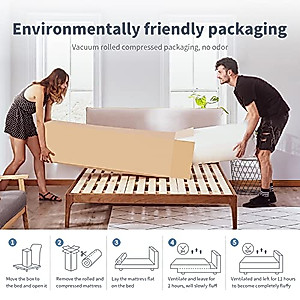 10 Inch Hybrid Memory Foam Mattresses,Twin Size Cooling Gel Mattress in a Box,Pressure Relief Mattress with Breathable Mattress Cover,Medium-Firm Mattress/Certipur US Certified/Made in USA-Twin