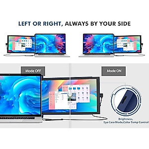 Duex Max DS Mobile Pixels (2024 Version) 14.1" Portable Monitor, FHD 1080p Laptop Screen Extender HDMI Laptop Monitor USB C Plug and Play,Windows/Mac/Linux/Switch/Android Compatible