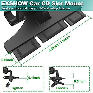 EXSHOW Car Tablet Mount CD Slot Holder for 4.7-12.9 iPad Phone, 360 Rotation Universal Truck CD Player Holder for iPad Pro 12.9" Air Mini, Kindle Fire HD, Samsung Tab S8 Ultra