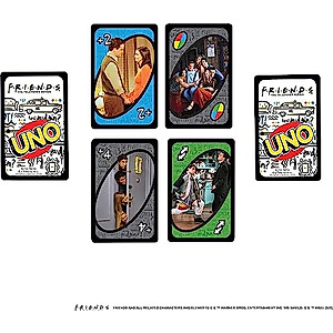 Mattel Games UNO Friends Card Game for Family Night Featuring Tv Show Themed Graphics and a Special Rule for 2-10 Players (Amazon Exclusive)