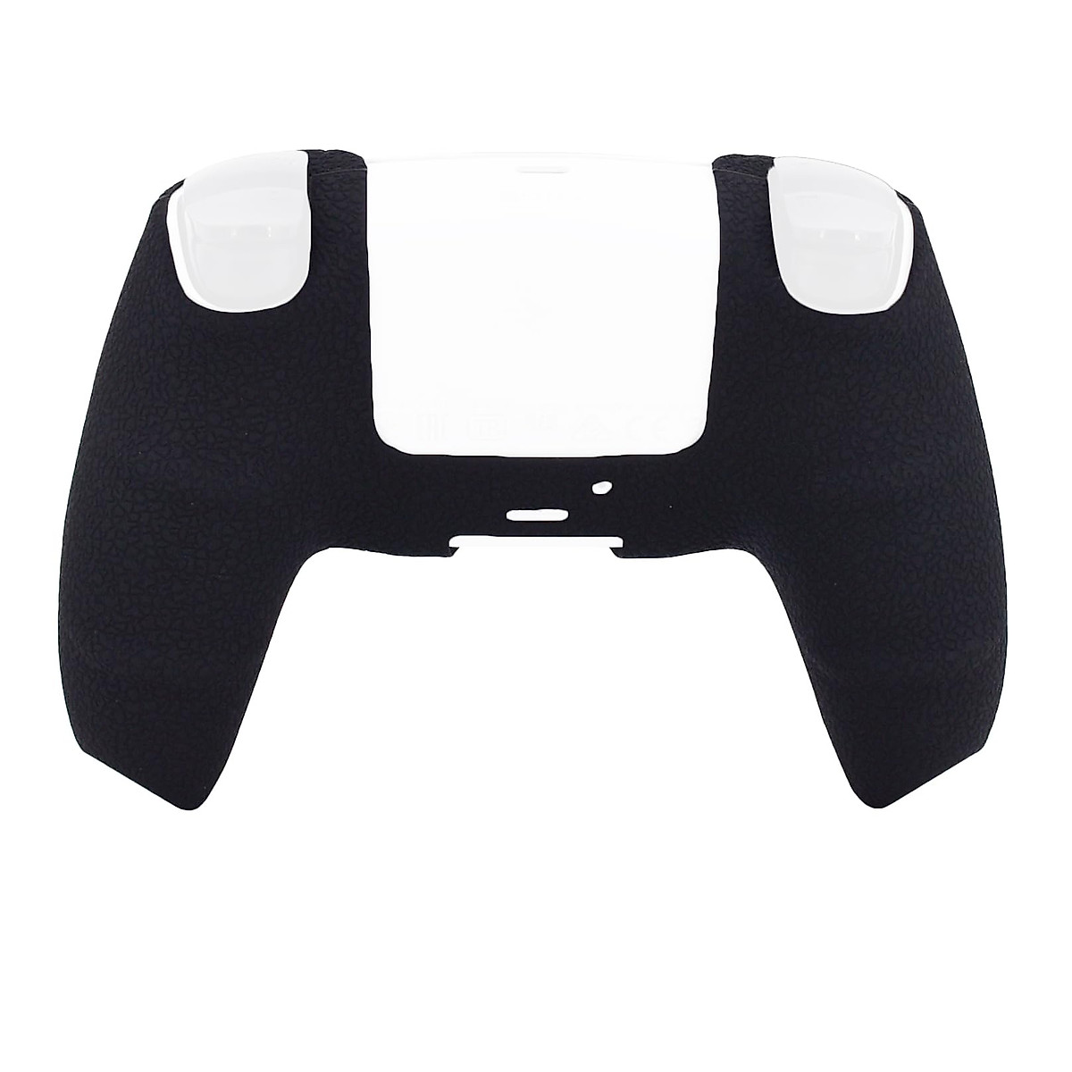 Grips for PS5 Controller Skin,Pandaren Texture Pattern Cover for Sony Controller Sweat-Proof Anti-Slip Silicone Cover Hand Grip with 8pcs FPS Pro Thumbsticks Cap Protector(Black)