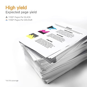 E-Z Ink (TM Remanufactured Ink Cartridge Replacement for Epson 812XL 812 T812XL T812 to use with Workforce Pro WF-7820 WF-7840 EC-C70 Printer (1 Black, 1 Cyan, 1 Magenta, 1 Yellow, 4 Pack)