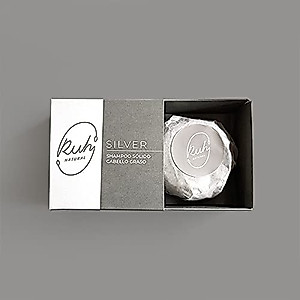 Ruh Natural Shampoo Bar for Oily Hair, Handmade Sulfate Free Shampoo Bars with Bentonite Clay and Gardenia Sent, Vegan and Zero-Waste Eco-Friendly, Silver (1ct)