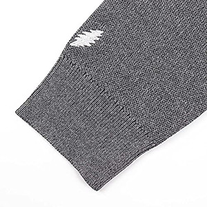 SEC.119 Grateful Dead Bolt Quarter-Zip Sweater | 4-Way Stretch Fabric Sweatshirt | Grey Officially Licensed Apparel | Extra Large