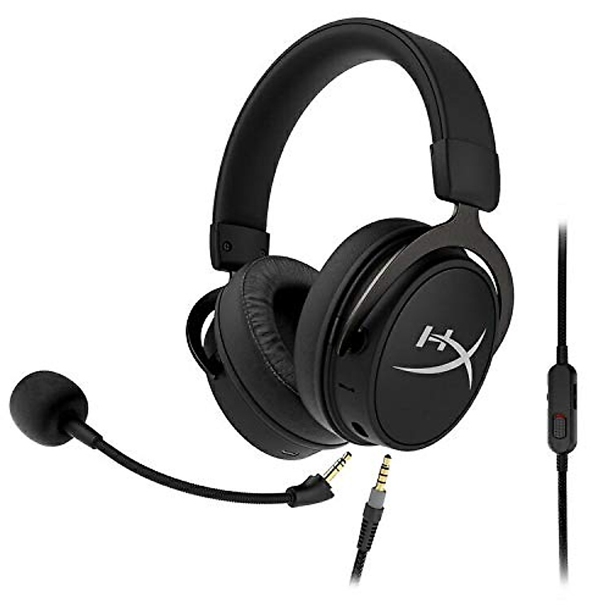 HyperX Cloud Mix Wired Gaming Headset + Bluetooth - Game and Go - Detachable Microphone - Signature HyperX Comfort - Lightweight - Multi Platform Compatible - Black (Renewed)