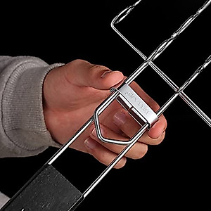 West Raccoon Portable BBQ Grill Basket Fish Grill Basket with Removable Handle with Removable Handle for Outdoor Grill Vegetables Fishes (WR-58 Round Clip)