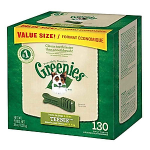 Greenies Dog Dental Chew Treats Teenie 36oz 130ct