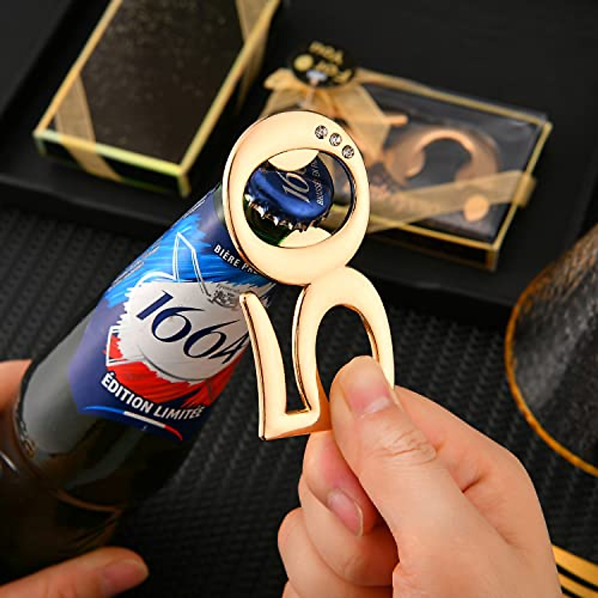 24 PCS 50th Birthday Party Favors 50 Shaped Bottle Openers 50th Birthday Golden Wedding Gifts Souvenirs for Guest , Party Decorations