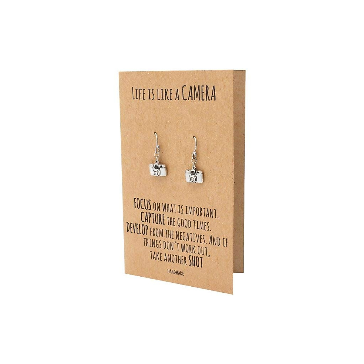 Quan Jewelry Cute Vintage Camera Miniature Jewelry for Women, Photography Gifts (Earrings)