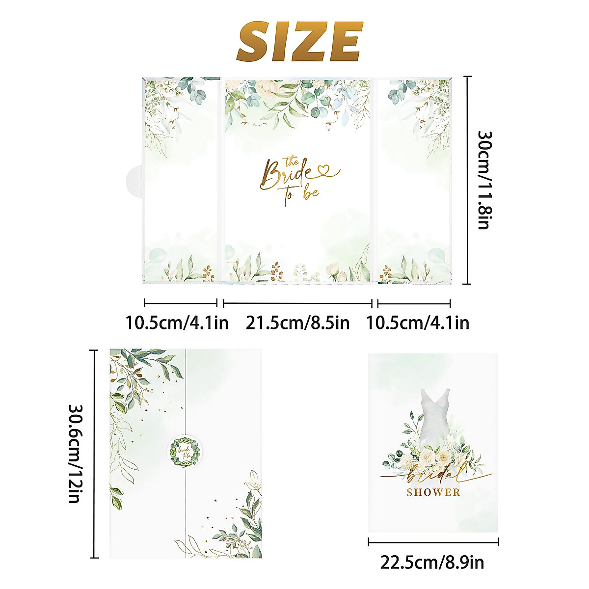 DARUNAXY Bridal Shower Decorations, Rose Gold Bride to Be Alternative Signature Guest Book for Women Bride to Be Gifts Signing Card Board Party Supplies for Wedding Bachelorette Hen Party