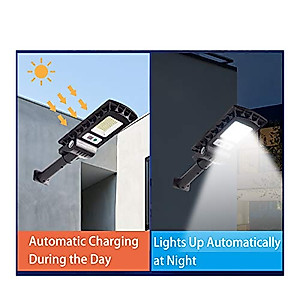 Solar Lights Outdoor, 60W LEDs Solar Powered Motion Sensor Light, Security Waterproof Solar Flood Light for Yard, Fence, Garden, Patio, Front Door, Shed, Deck, Path. 2 Pack